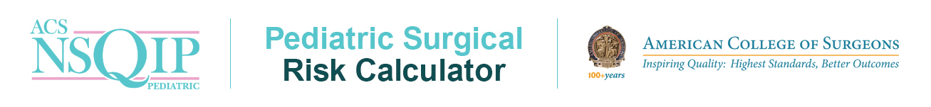 ACS Pediatric Risk Calculator - Home Page